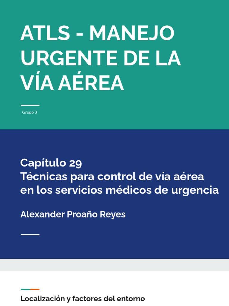 ATLS - MANEJO URGENTE DE LA VIA AEREA Grupo 3 | PDF | Asma ...