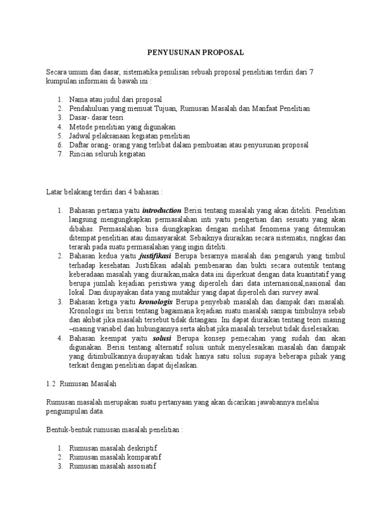 Penyusunan Proposal Bab 1 | PDF | Sains & Matematika