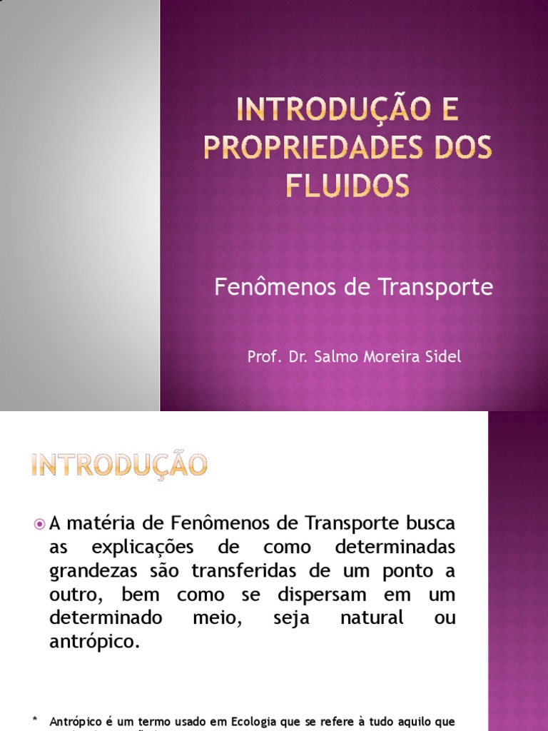 Cap Tulo 1 - Propriedades Dos Fluidos | PDF | Viscosidade | Densidade