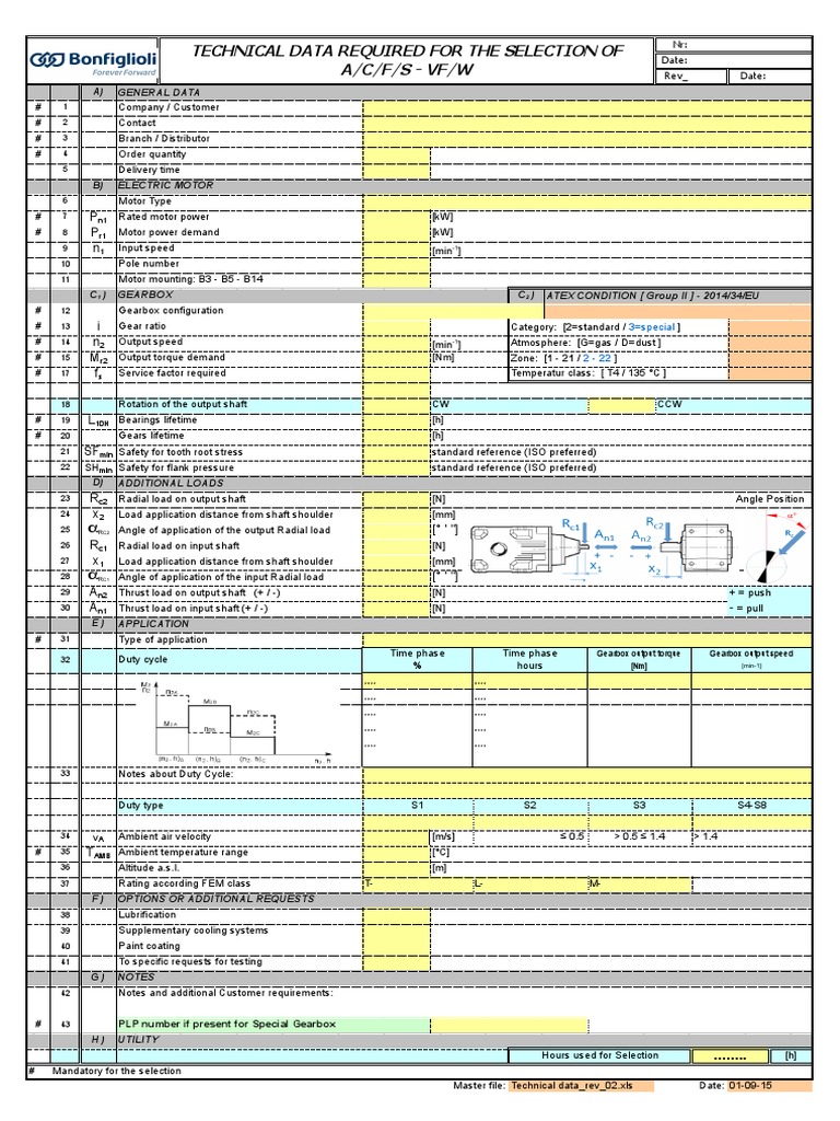 Gearbox Selection Technical Data Sheet | PDF | Transmission (Mechanics ...