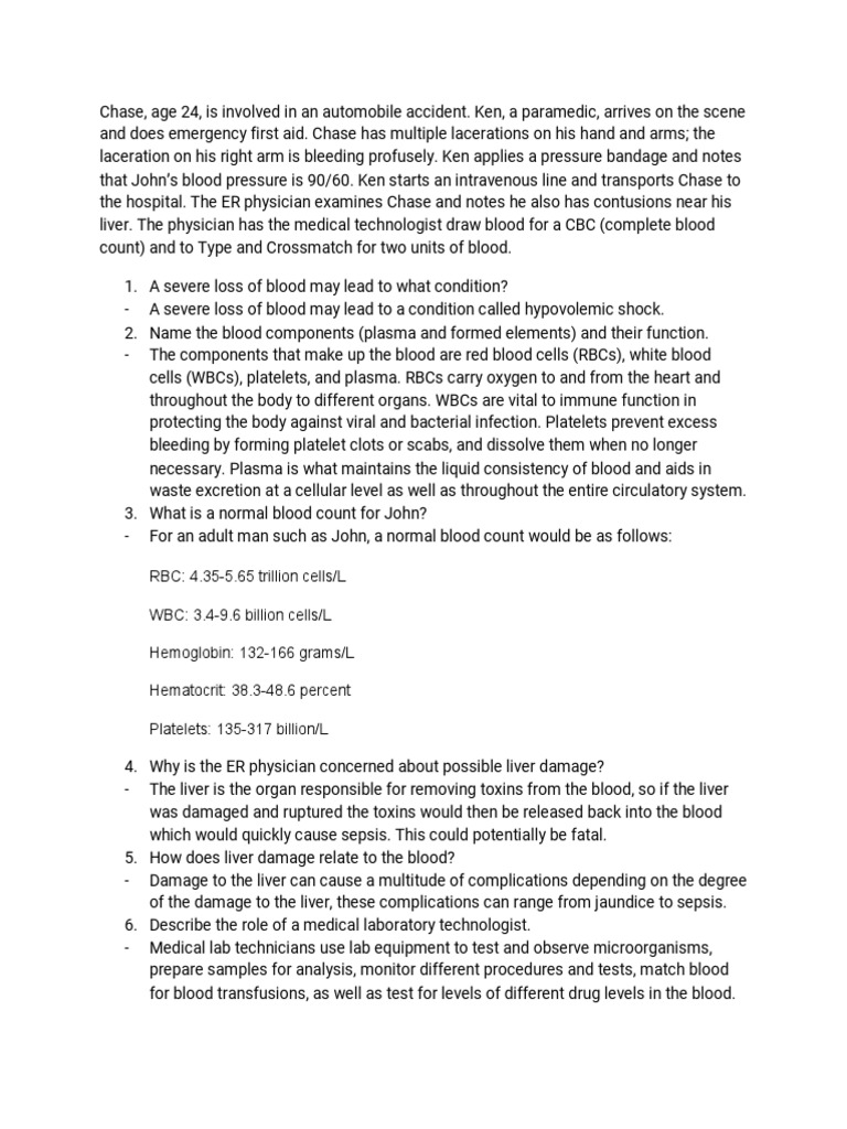 8.7 Case Study | PDF | Blood | Medical Record