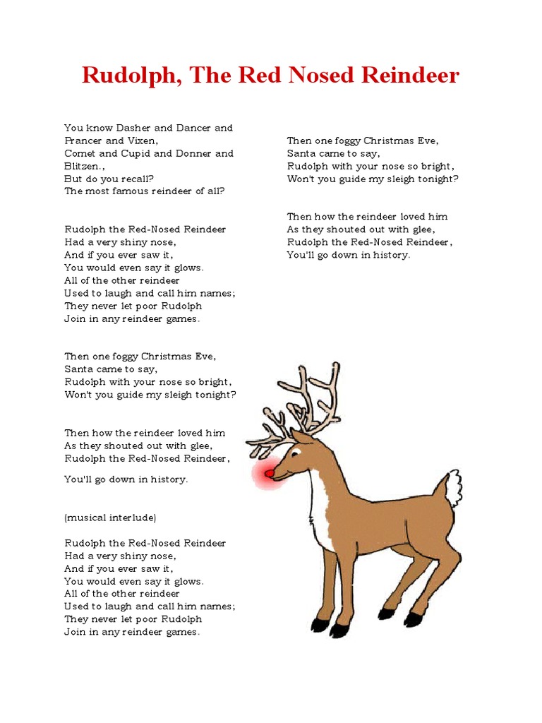 Rudolph the red nosed reindeer song store