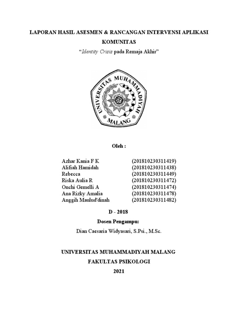 Rancangan Intervensi Kelompok 6 | PDF