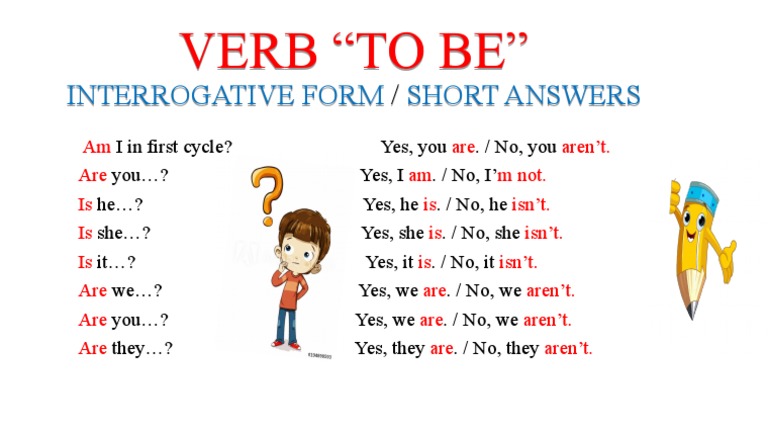Interrogative Form Short Answers | PDF