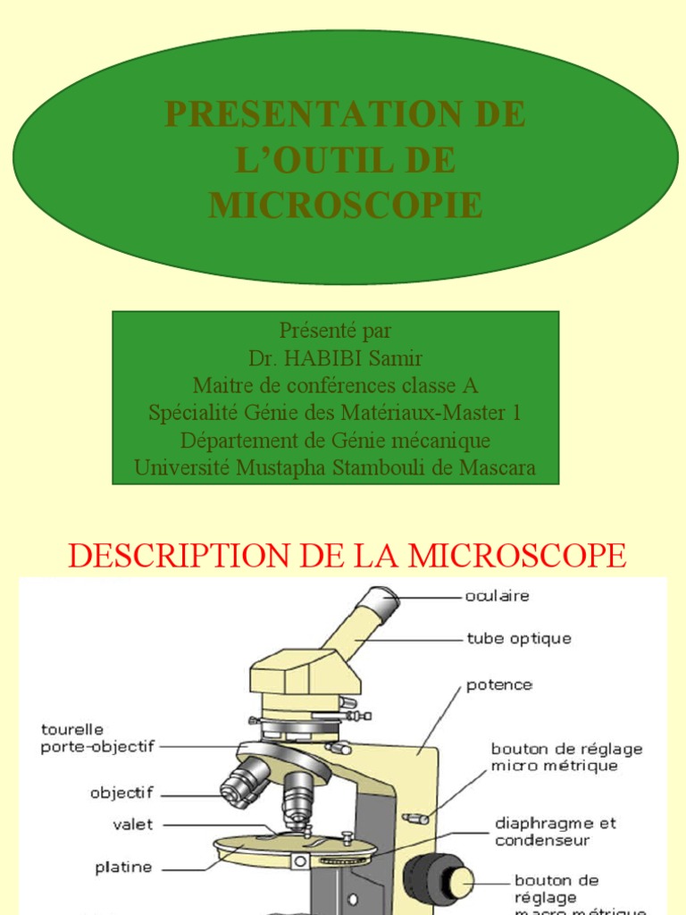 Presentation de La Microscopie | PDF | Atomique | Philosophie naturelle