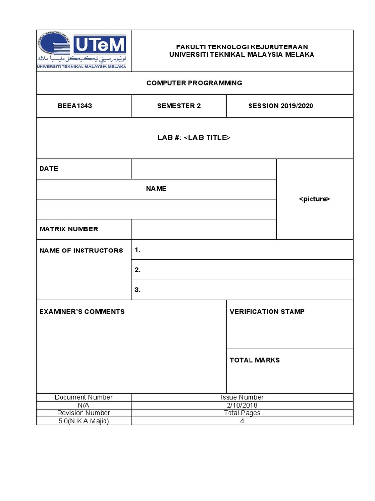02 Laboratory Report Template | PDF | Computer Science | Computing
