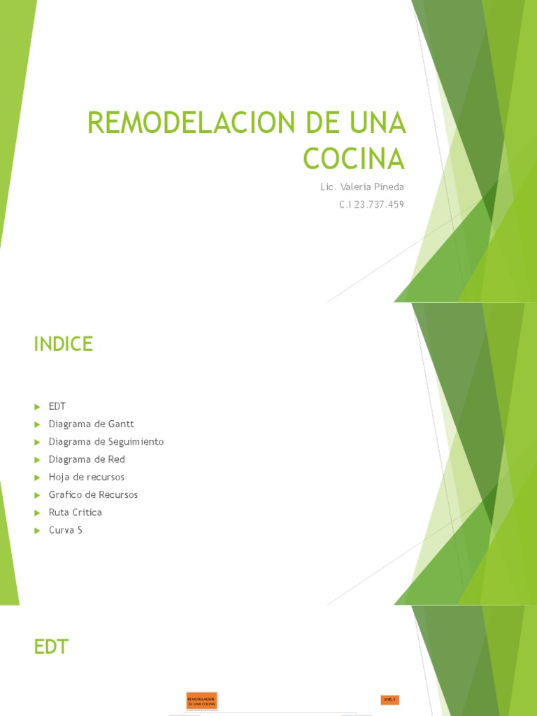 Remodelacion de Una Cocina Valeria Pineda | PDF | Métodos y materiales ...