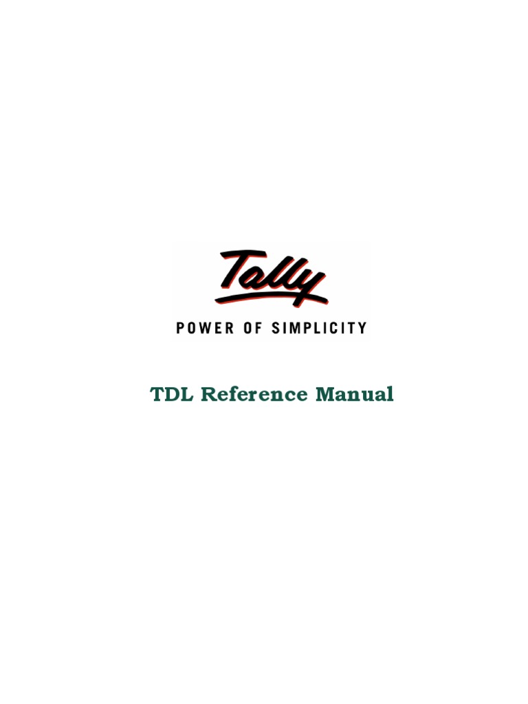 TDL Reference Manual | PDF | Variable (Computer Science) | Object ...