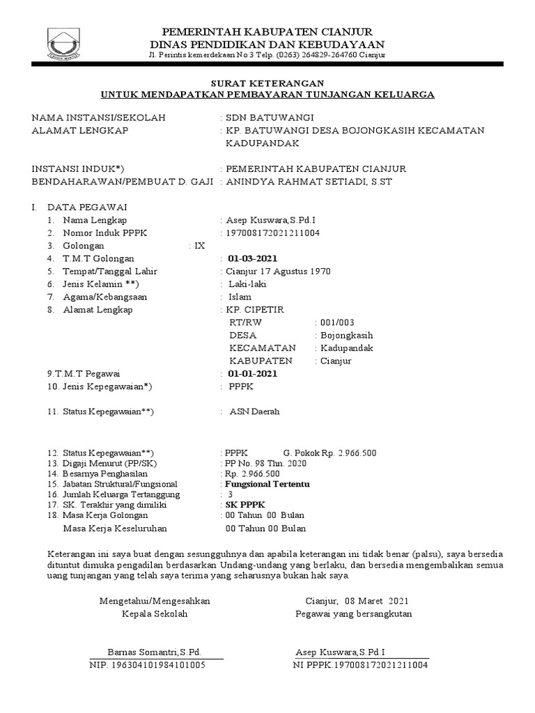 Format Skumptk Pak Asep | PDF