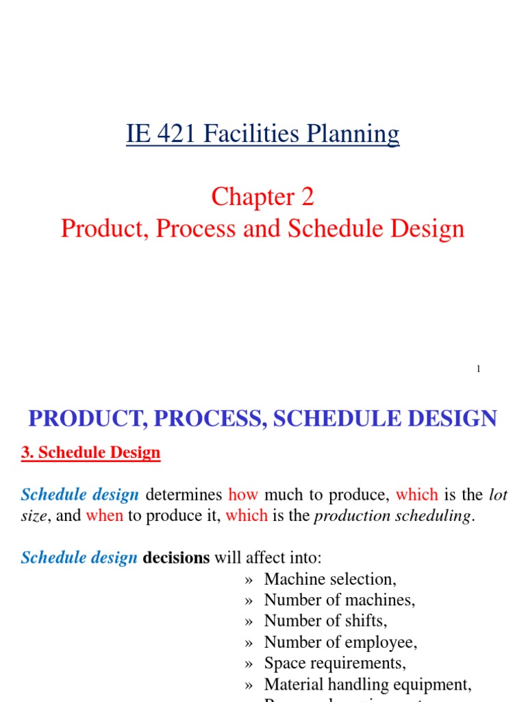 4-Product, Process, and Schedule Design-Part II | PDF | Design | Business