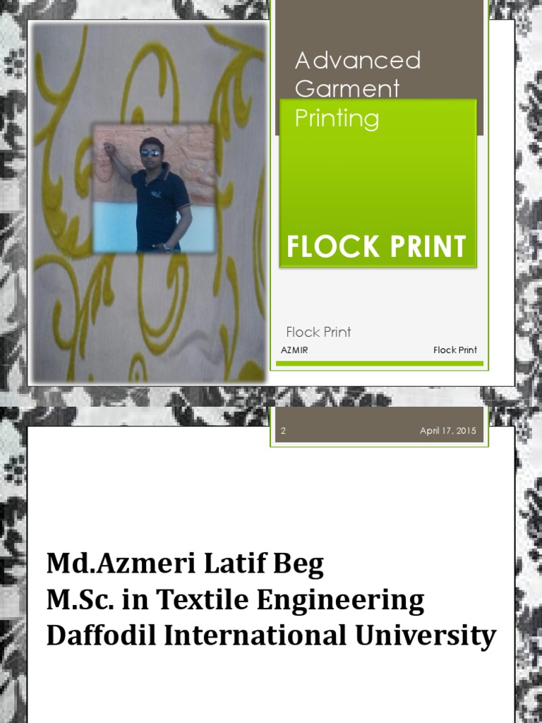 Advanced Garment Printing: Flock Print | PDF | Textiles | Cotton