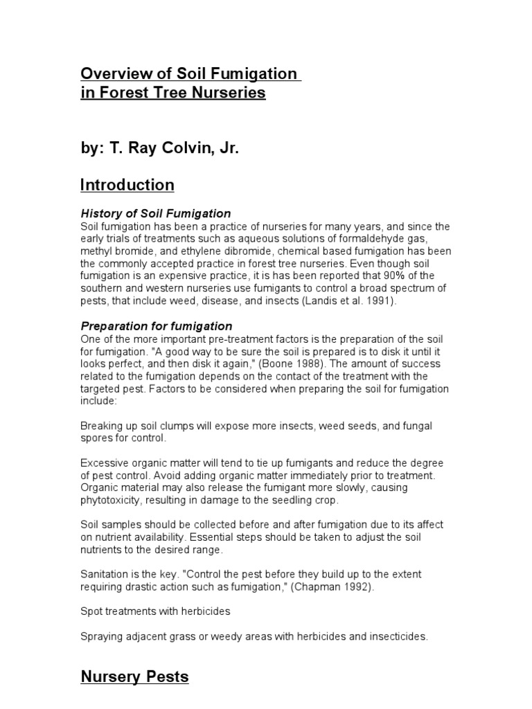 Overview of Soil Fumigation | PDF | Pesticide | Soil