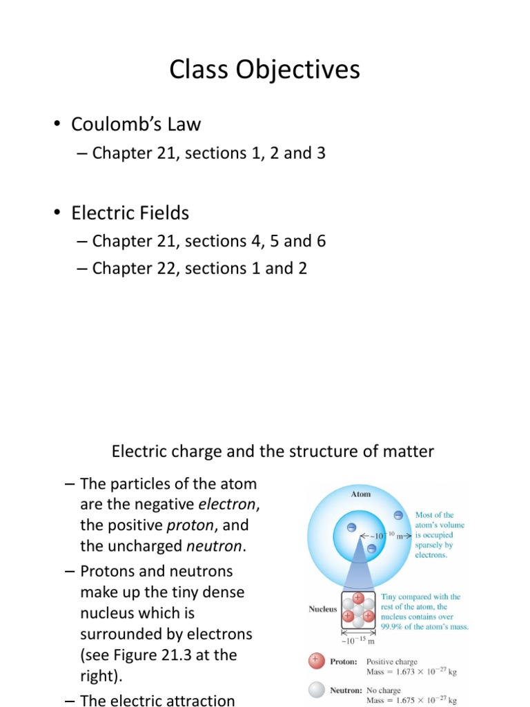 Coulomb's Law and Electric Fields Overview | PDF | Electric Field ...