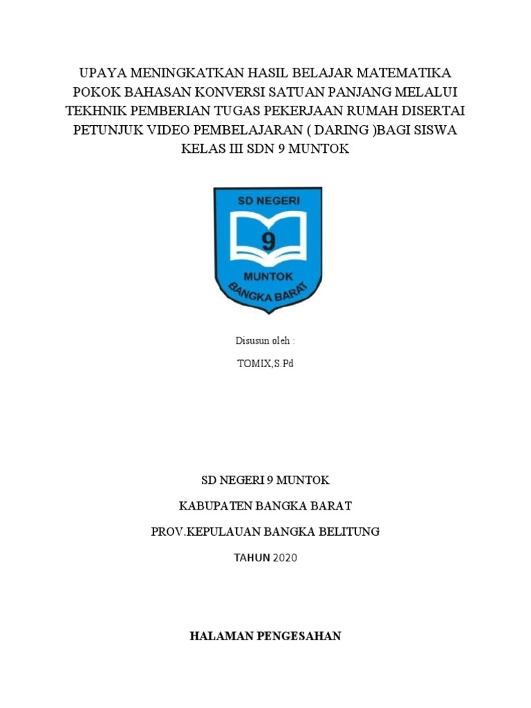 Laporan Revisi PTK Tomix Ukin | PDF | Karier & Perkembangan