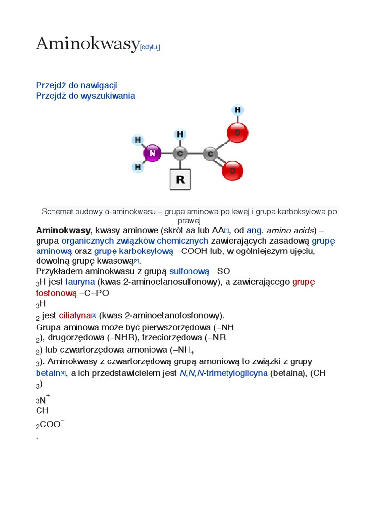 Aminokwasy | PDF