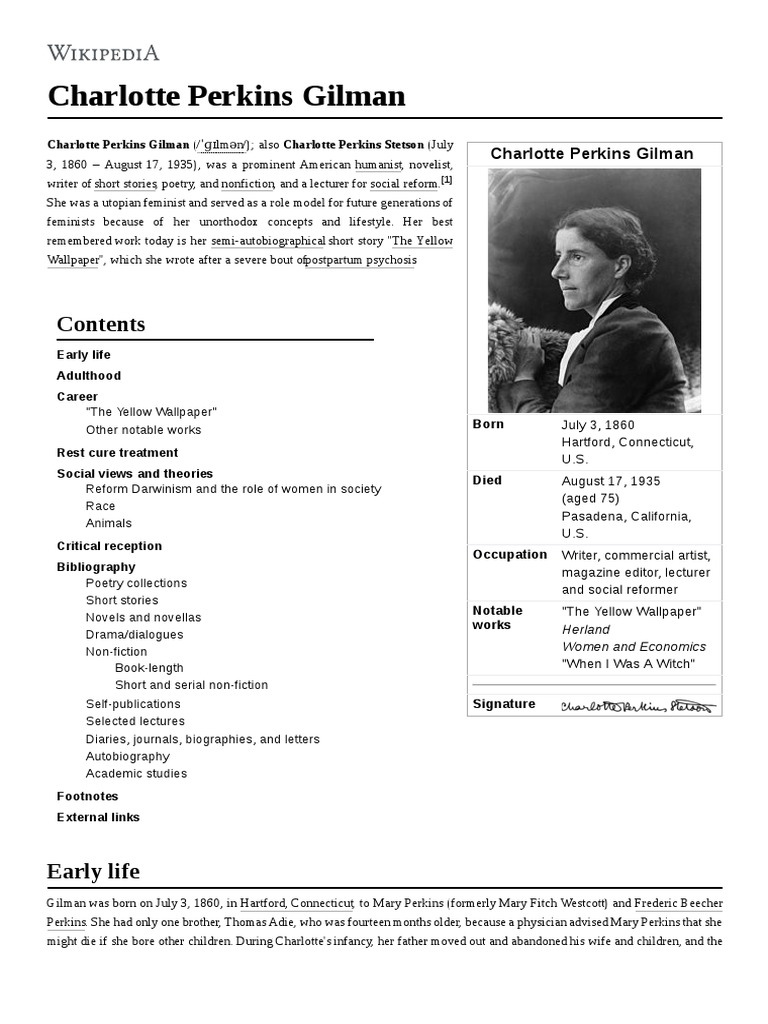 Charlotte Perkins Gilman | PDF | Charlotte Perkins Gilman | Books