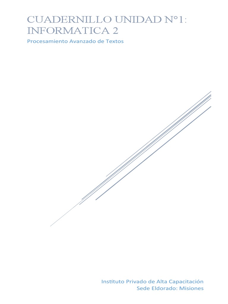 Cuadernillo Word Informatica 2 | PDF | Salario | Microsoft Word