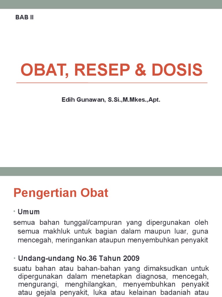 Obat, Resep & Dosis | PDF