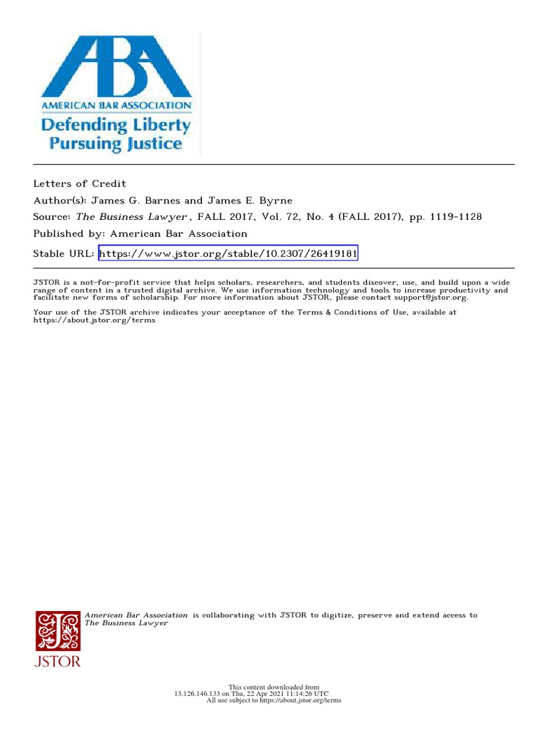 Letters of Credit | PDF | Letter Of Credit | Common Law