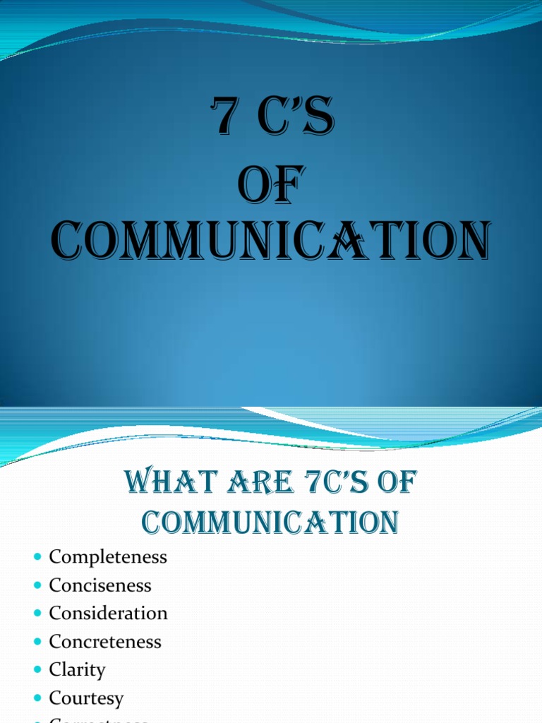 7 Cs of Communication | PDF | Sentence (Linguistics) | Jargon