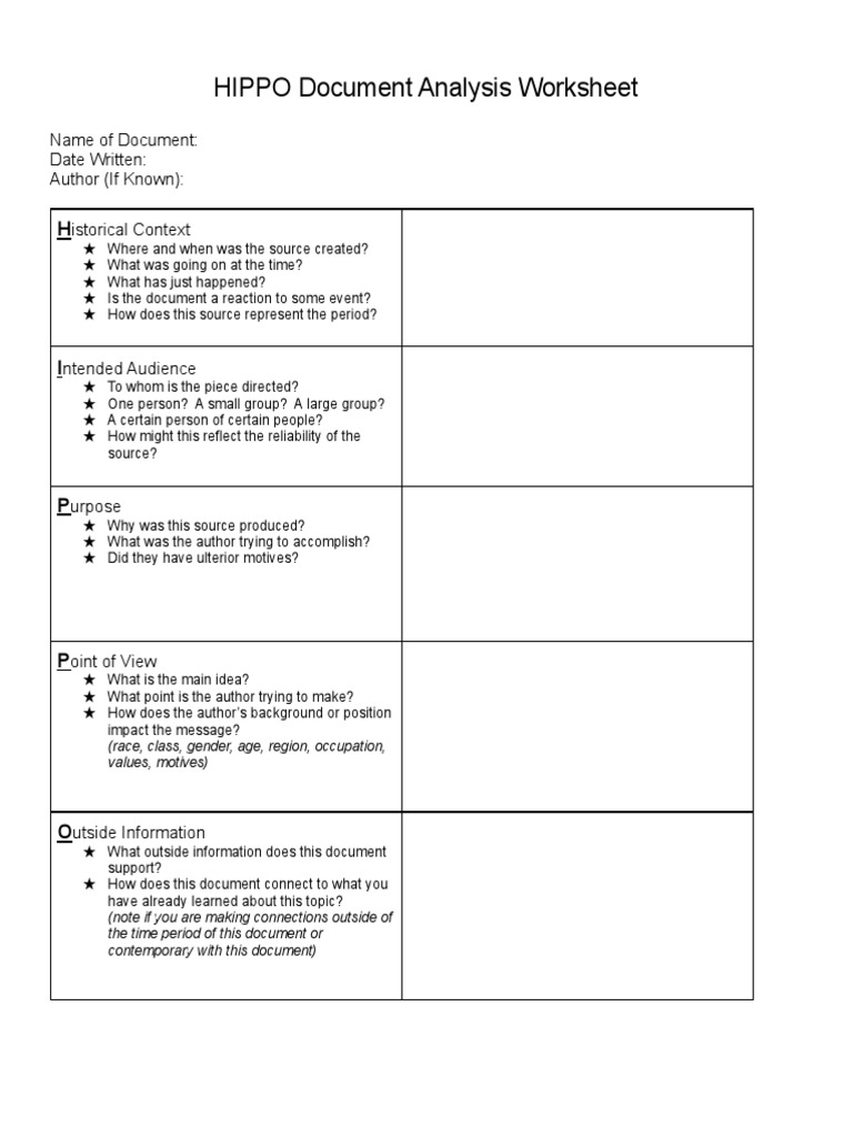 HIPPO Document Analysis Guide | PDF | Science & Mathematics