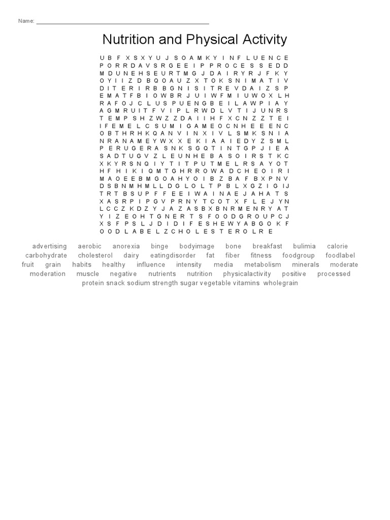 Vocabulary Worksheet | PDF | Carbohydrates | Fat