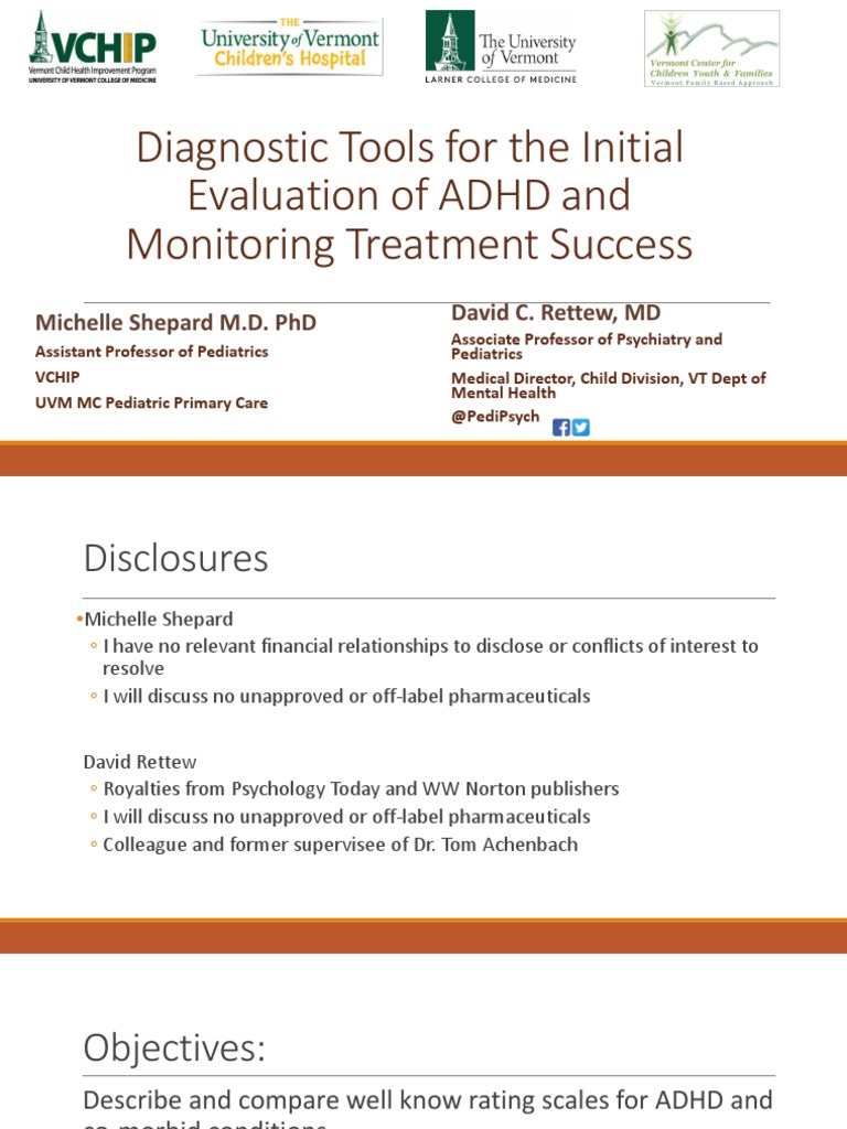 Diagnostic Tools For The Initial Evaluation of Adhd and Monitoring ...
