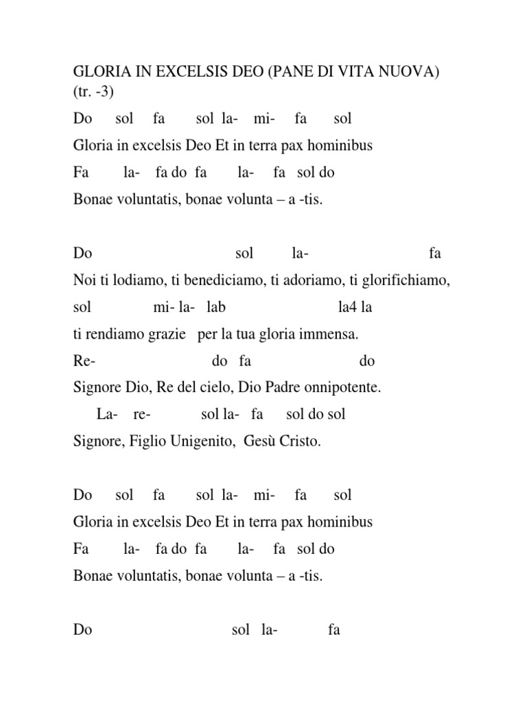 Gloria in Excelsis Deo | PDF