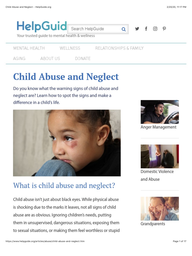 Child Abuse and Neglect | PDF | Child Abuse | Child Neglect