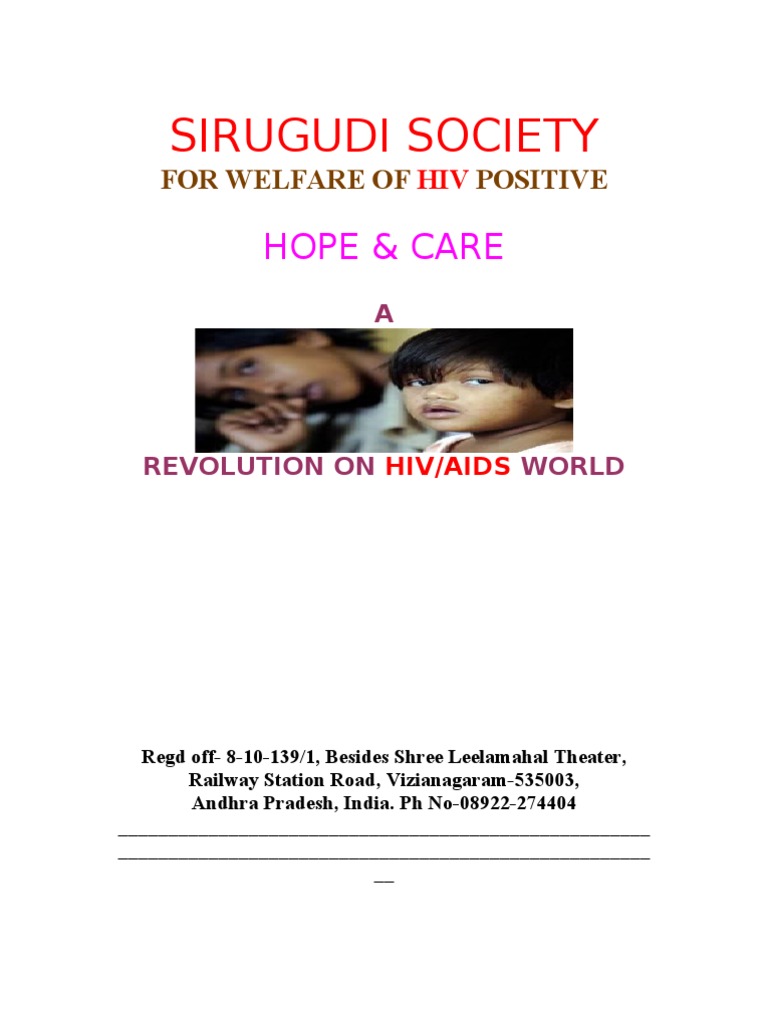 Sirugudi Society: Hope & Care | Download Free PDF | Men Who Have Sex ...