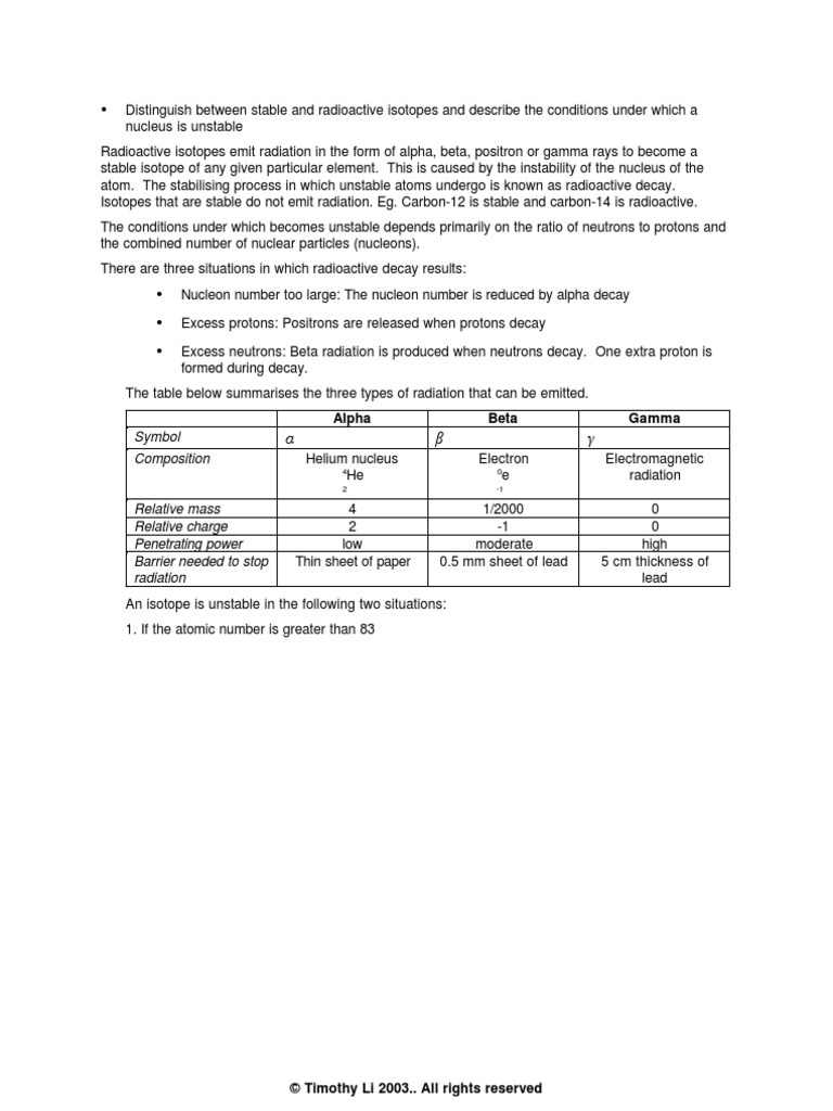 Composition Symbol: Gamma Beta Alpha | PDF | Radioactive Decay | Isotope