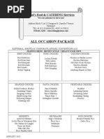 Magpantay Catering Menu and Pricing | PDF | Salad | Pasta