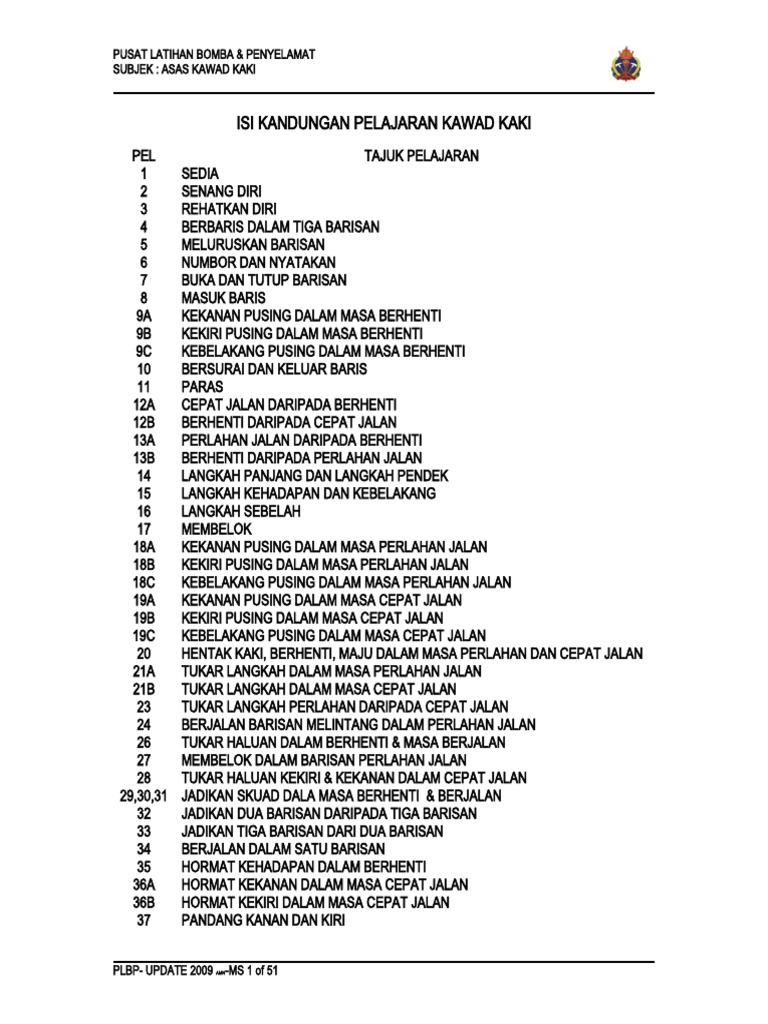 Arahan Kawad Bomba | PDF