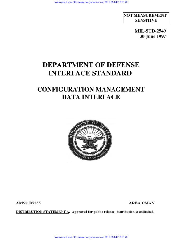 Mil STD 2549 | PDF | Specification (Technical Standard) | Conceptual Model
