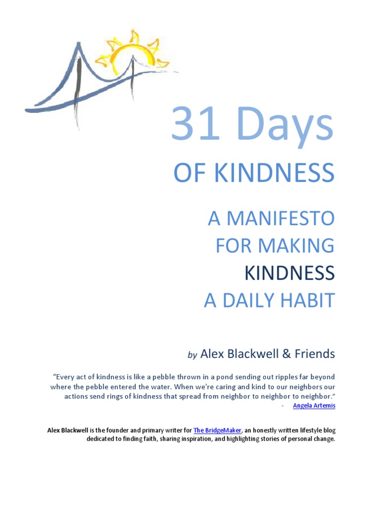 31 Days to Daily Kindness Habits | PDF | Blog