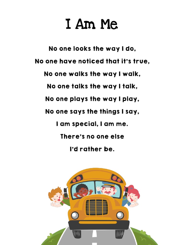 I Am Special: A Unique Poem | PDF