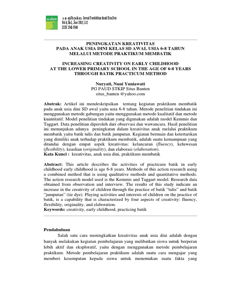 Vol.4, No.1, Juni 2019, 1-12 ISSN. 2541-5549: A - Ibyān Jurnal ...