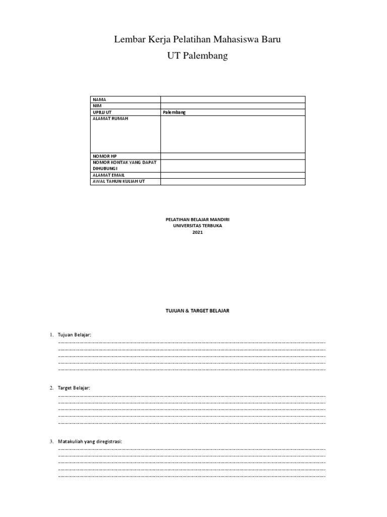 Lembar Kerja Mahasiswa | PDF