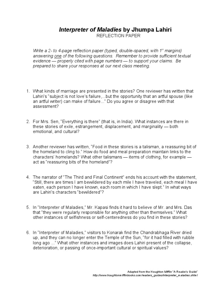 Interpreter of Maladies | PDF