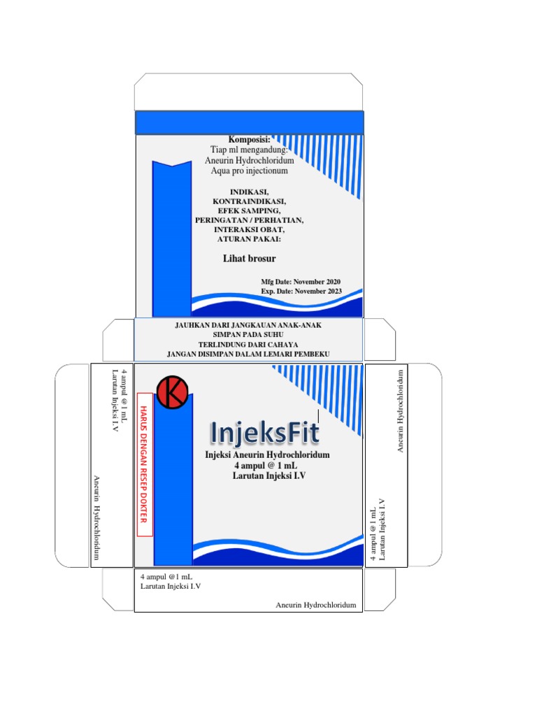 Desain Kemasan Injeksi Aneurin HCl | PDF