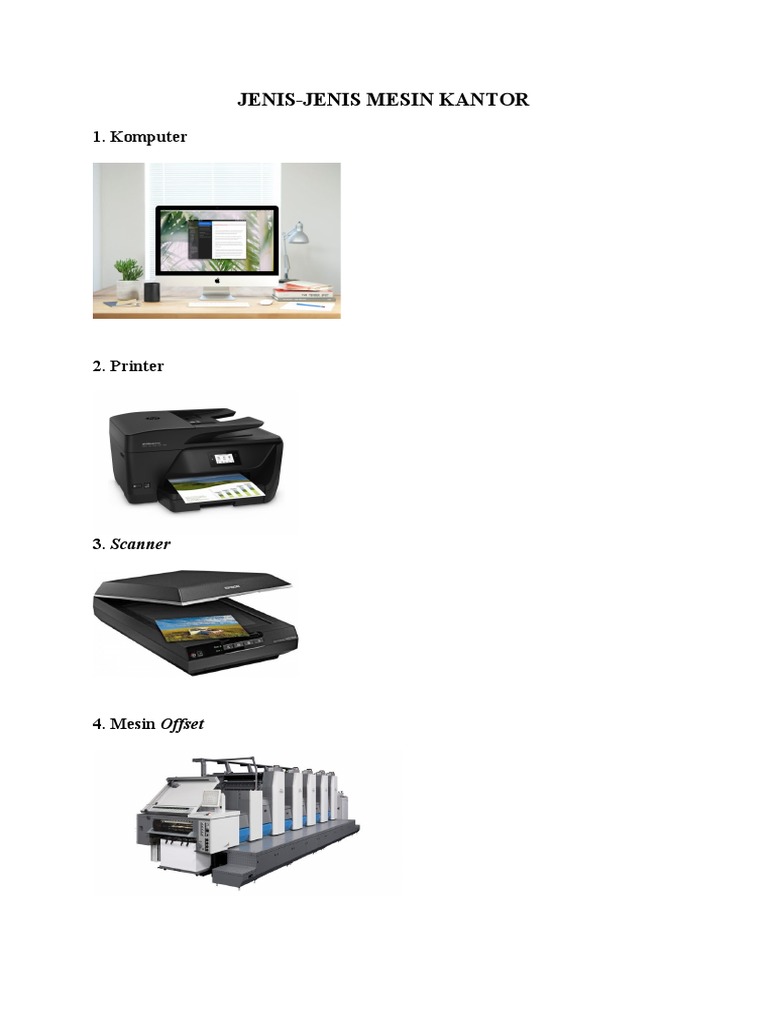 Jenis-Jenis Mesin Kantor | PDF
