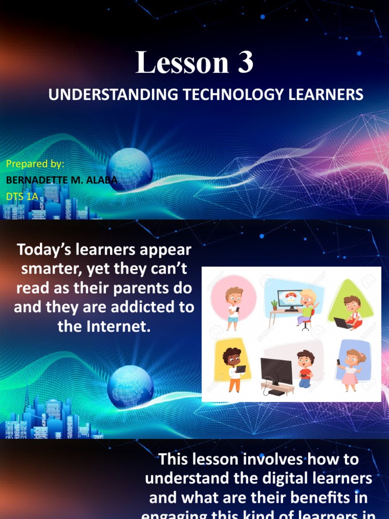 Lesson 3: Understanding Technology Learners | PDF