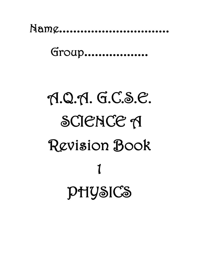 Physics Revision Booklet 1 | PDF | Evaporation | Infrared