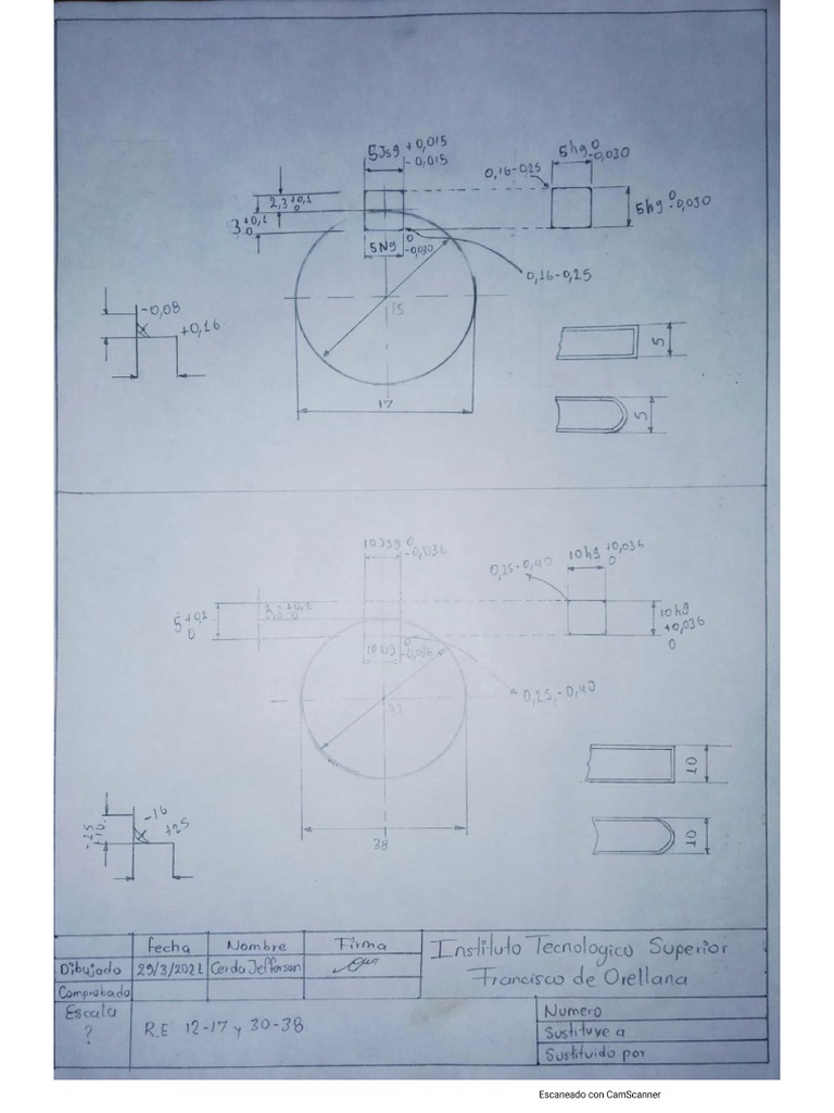 Tarea Representación de Chavetas y Chaveteros | PDF
