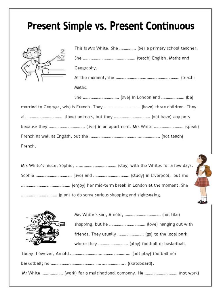 Present Simple VS Present Continuous | PDF