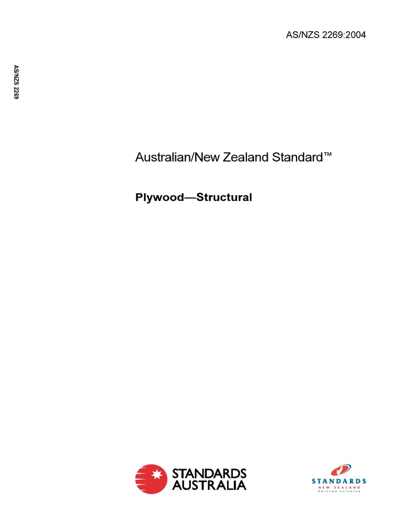 As 2269 2004 Plywood Structural Pdf Plywood Young S Modulus