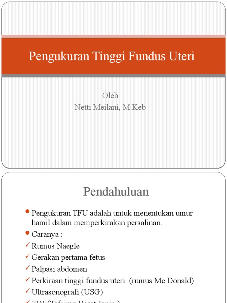Pengukuran Tinggi Fundus Uteri Ibu Hamil | PDF