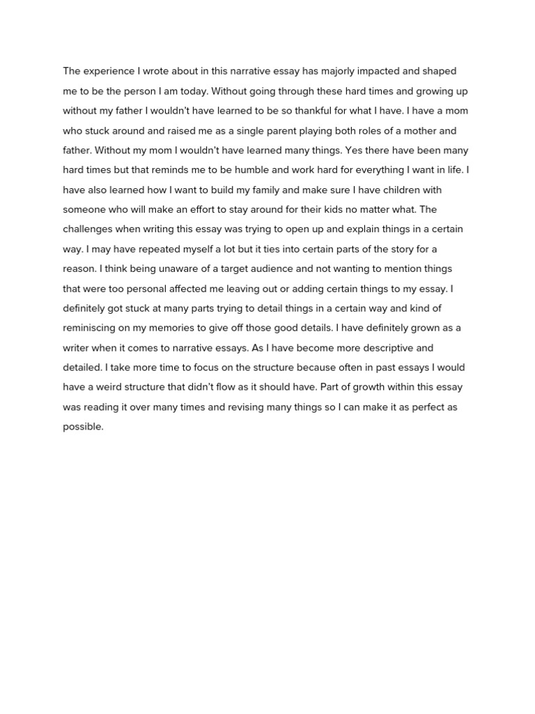 Narrative Essay Page | PDF