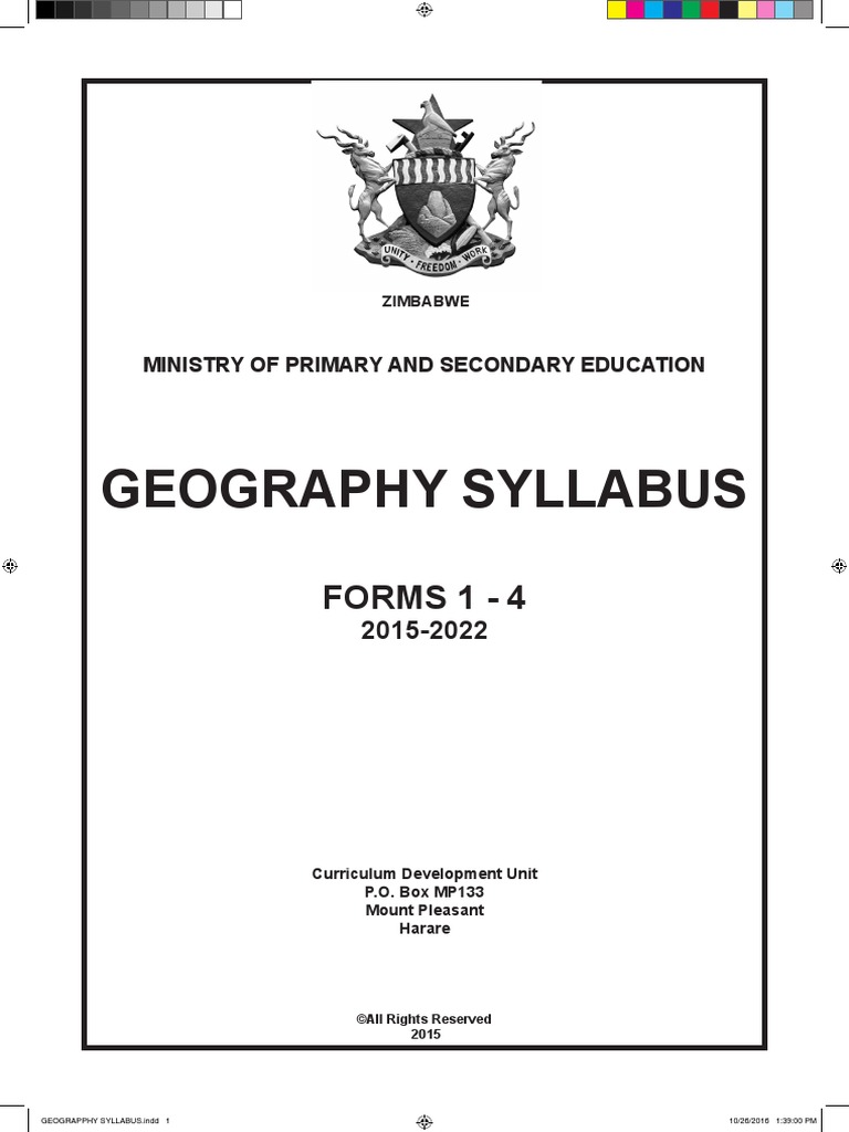 Geograpphy Syllabus New | PDF | Geography | Agriculture