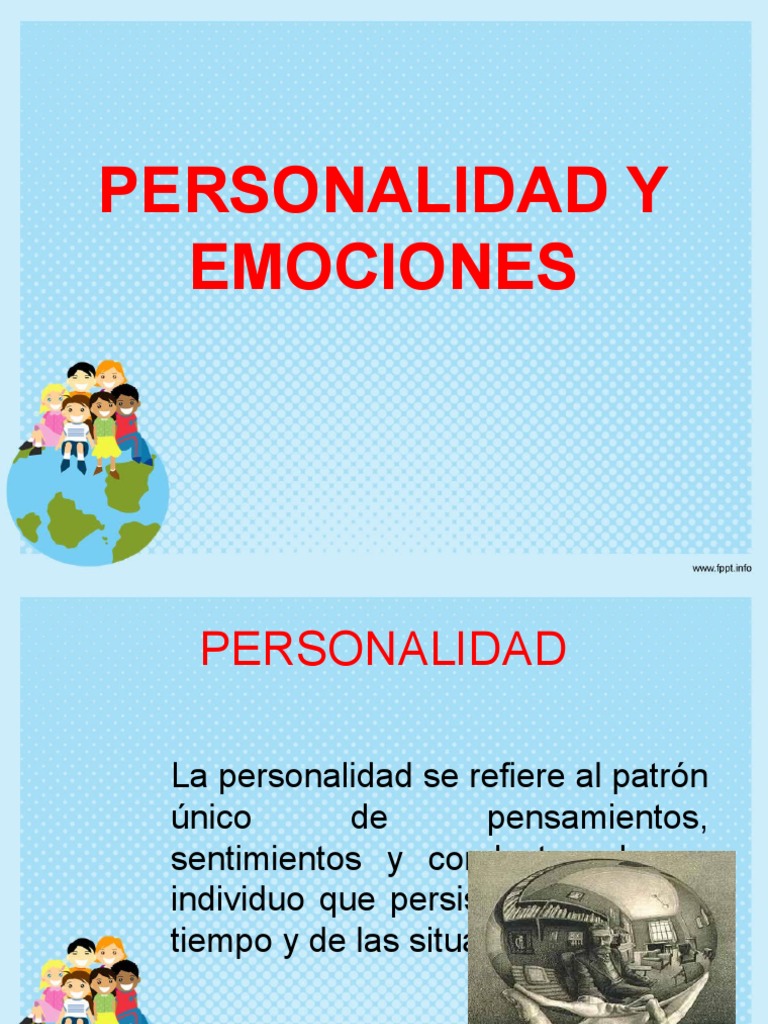 Diapositivas Personalidad y Emociones | PDF | Psicología de la ...